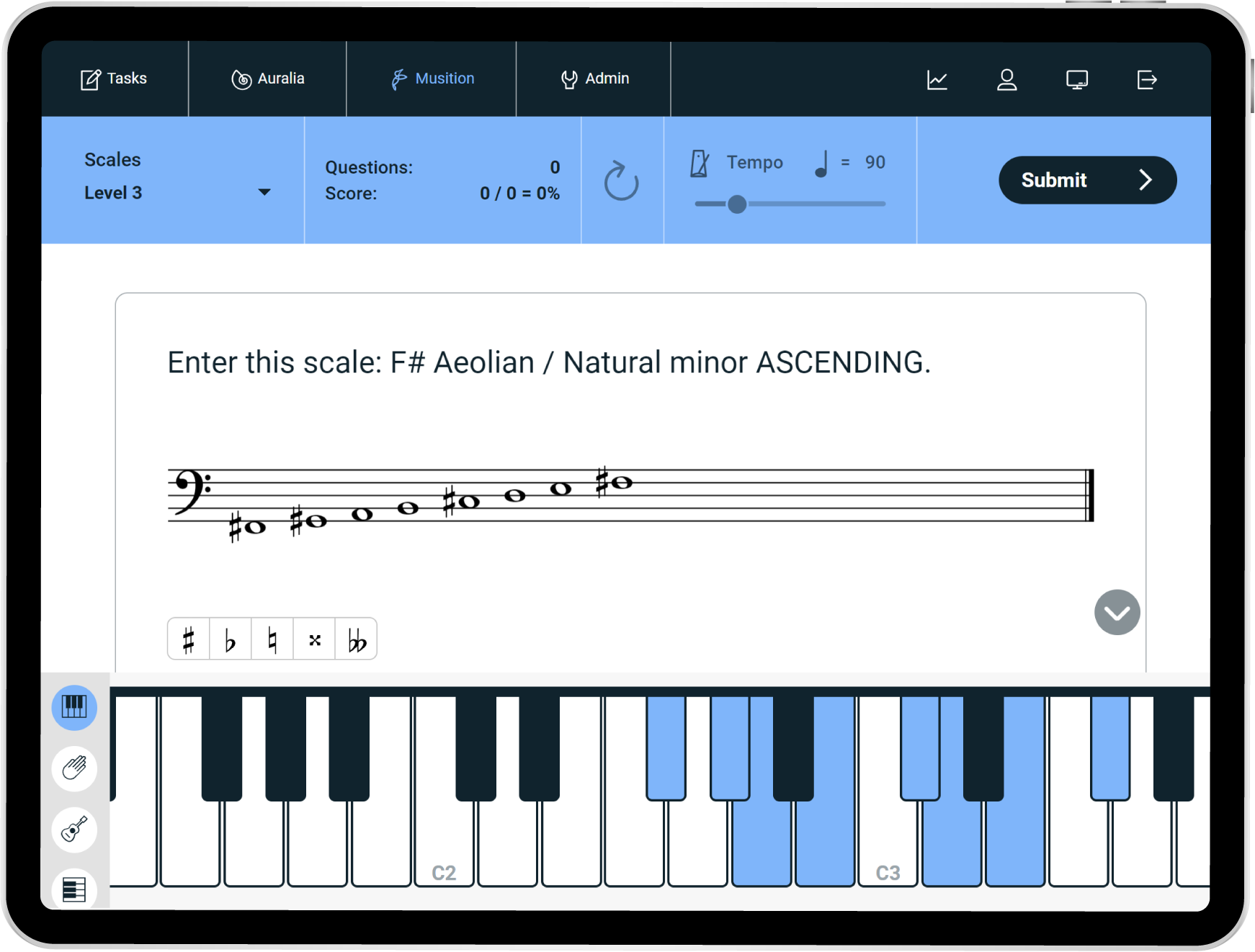 Instrument Fingering Chart Support