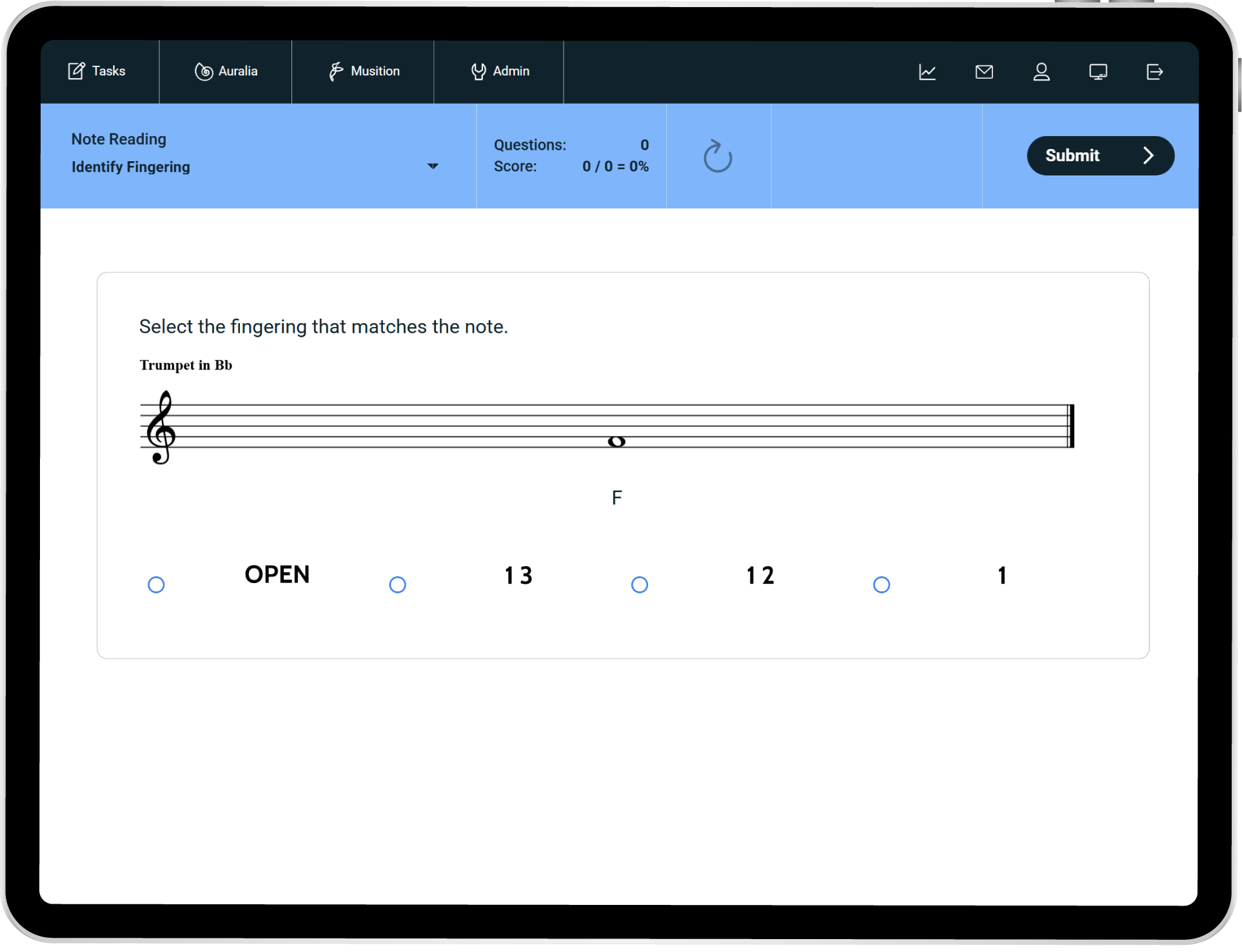 Instrument Fingering Chart Support