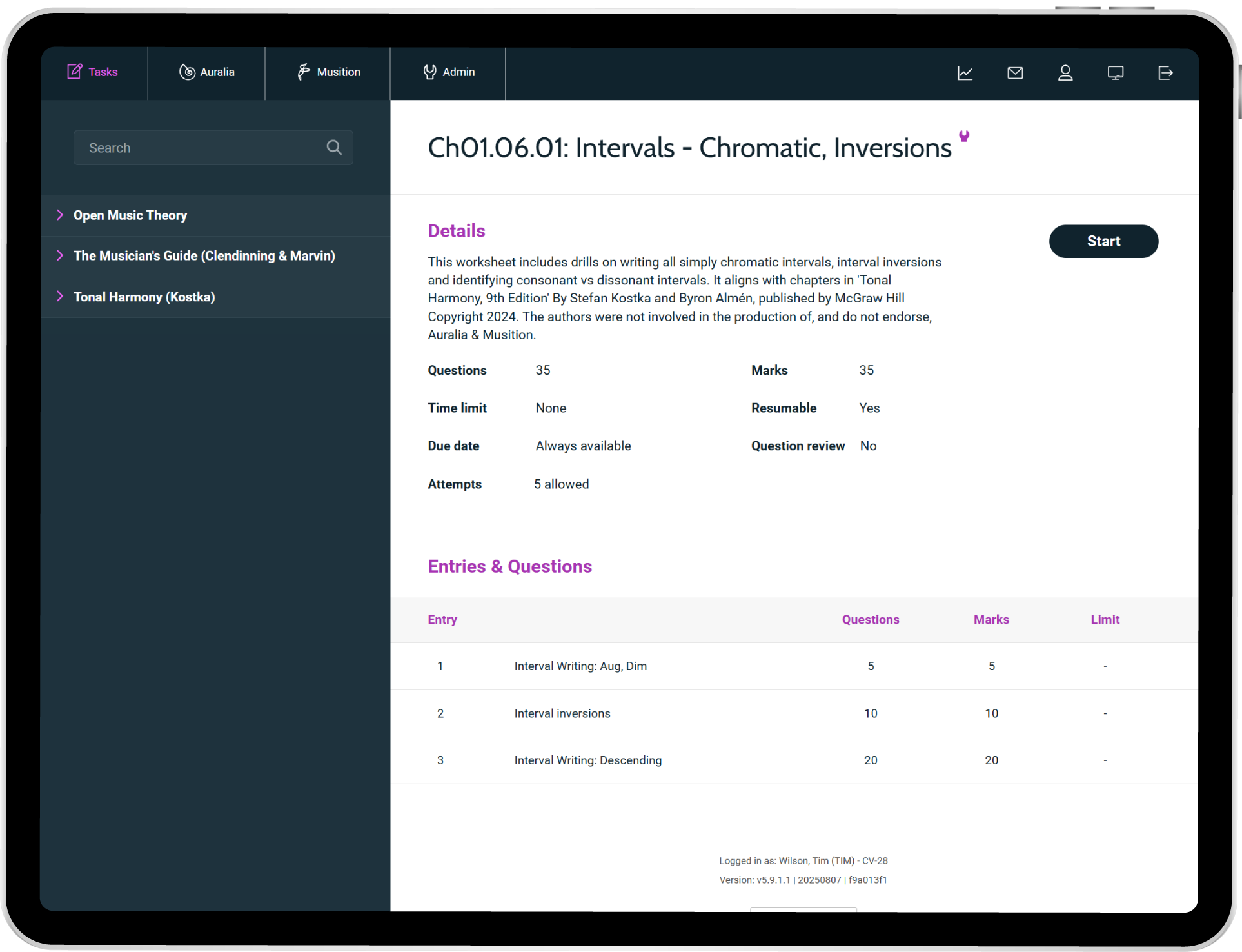 Music Theory Textbook Alignment